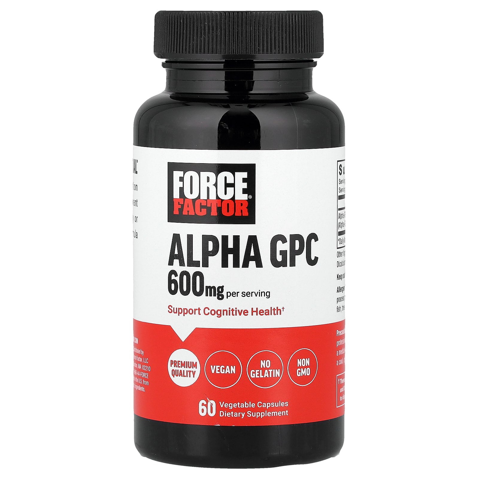 Force Factor Alpha GPC, 60 Vegetable Capsules (300 mg per Capsule) - Walmart.com
