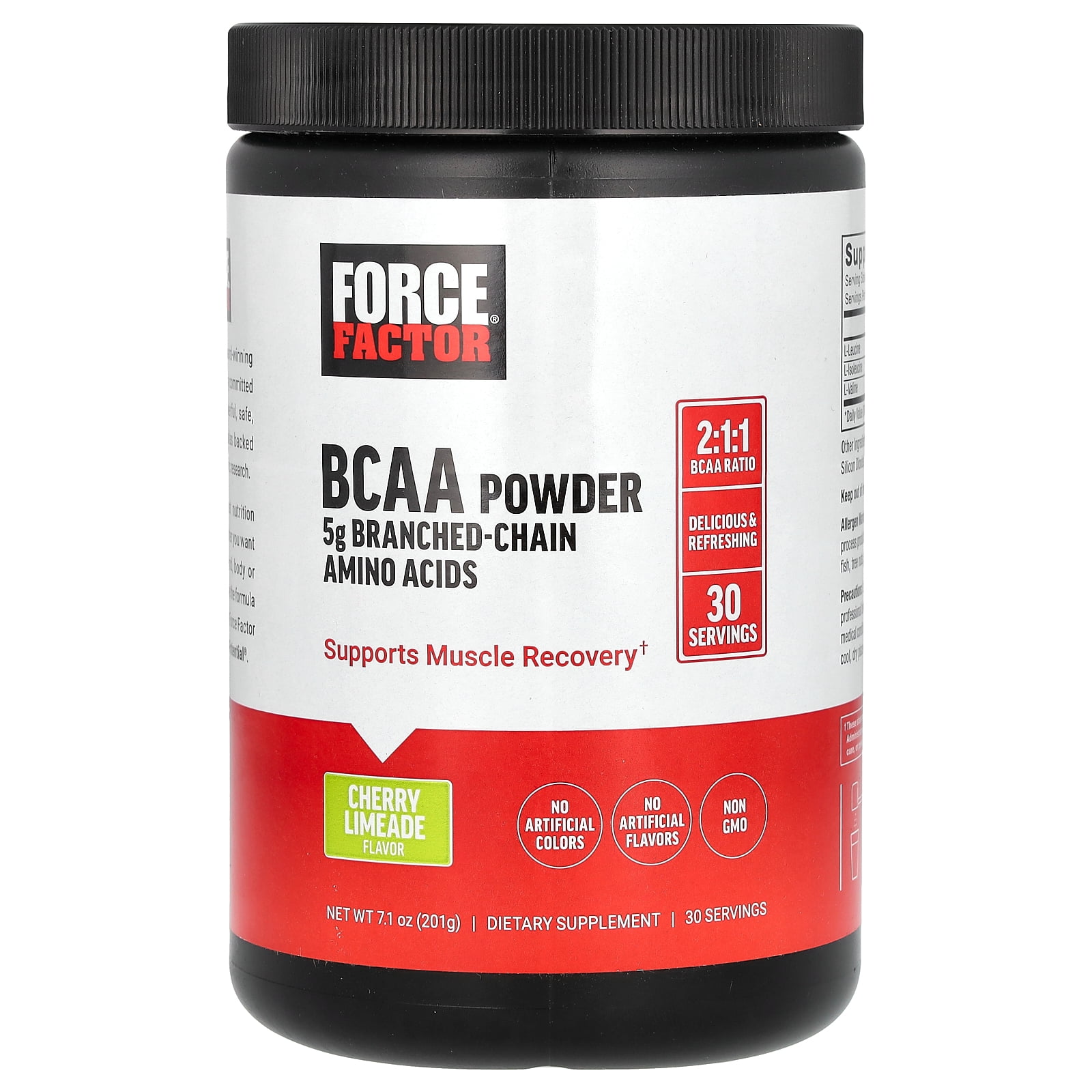 Force Factor BCAA Powder, Cherry Limeade, 7.1 oz (201 g) - Walmart.com