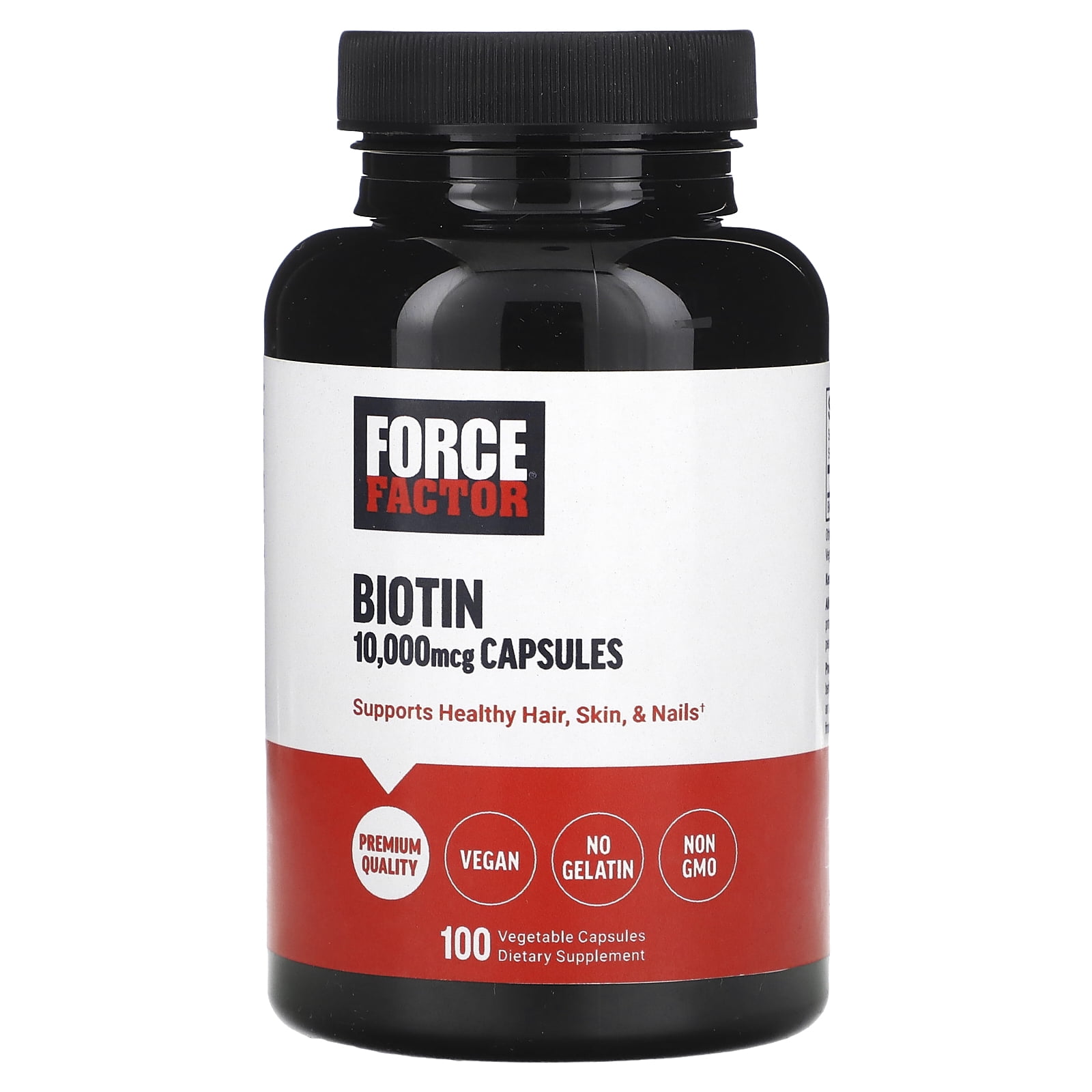 Force Factor Biotin, 10,000 mcg, 100 Vegetable Capsules - Walmart.com