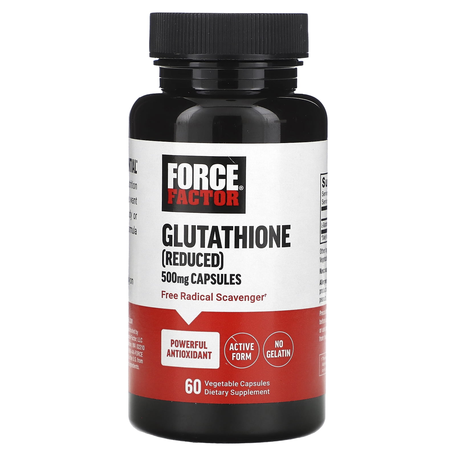 Force Factor Glutathione (Reduced), 500 mg , 60 Vegetable Capsules - Walmart.com