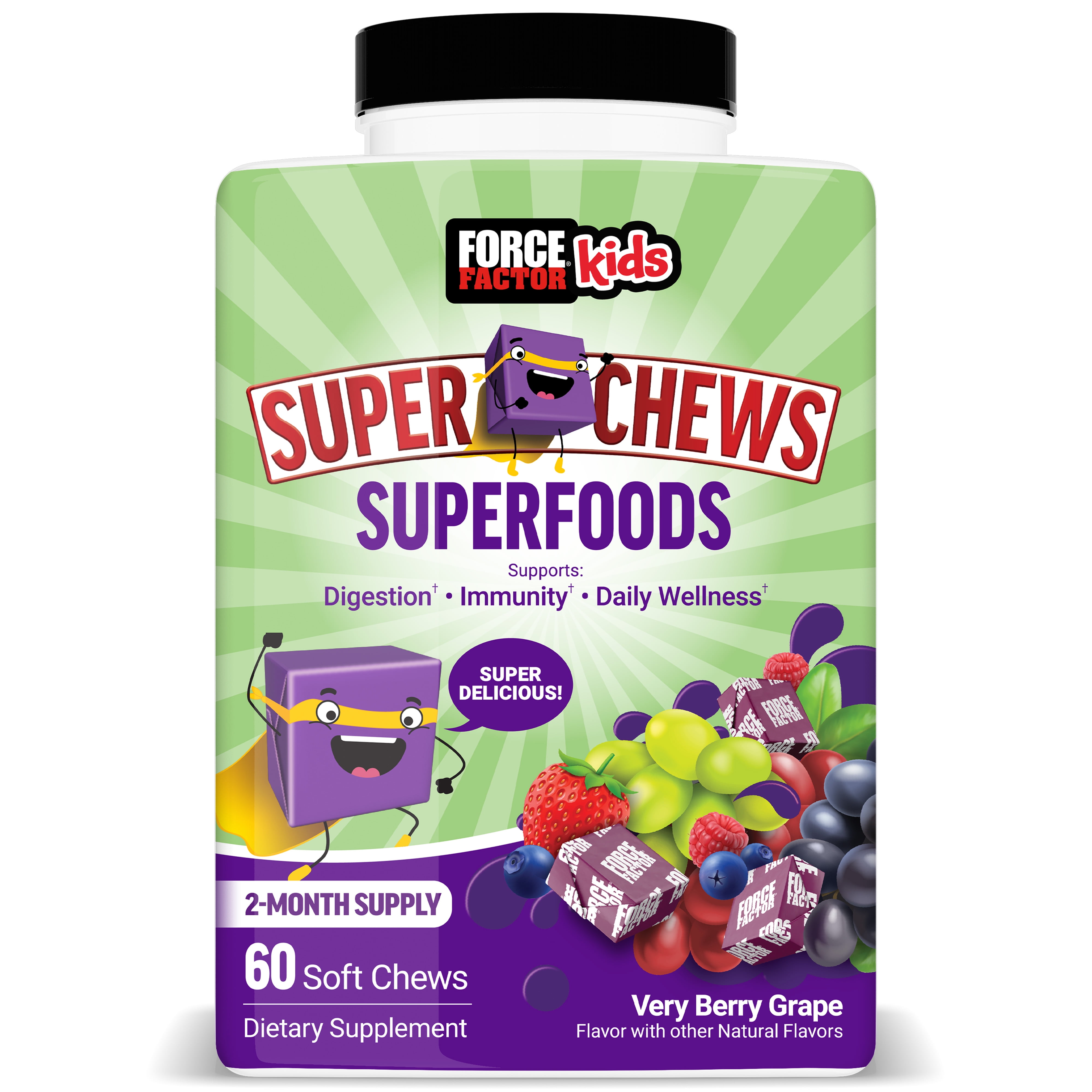 Force Factor Kids Superfood Super Chews, Kids Vitamins and Immune ...