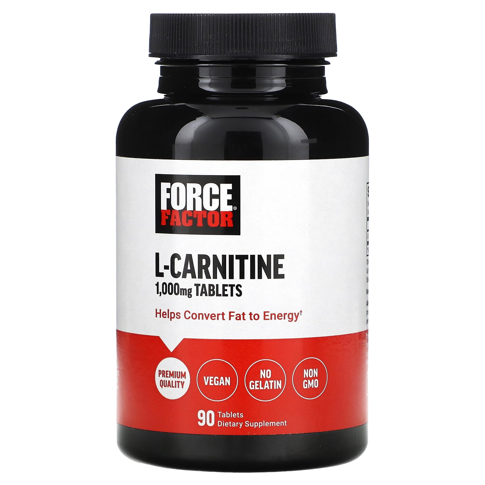 Force Factor L-Carnitine, 1,000 mg, 90 Tablets - Walmart.com