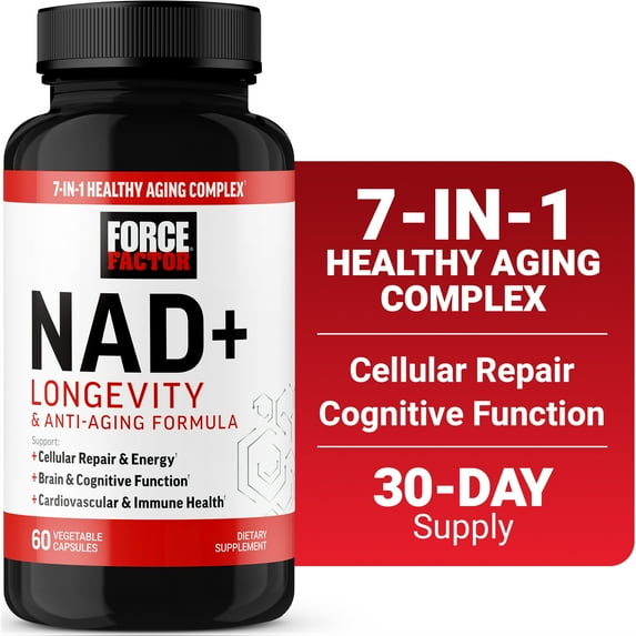 Force Factor NAD+ Longevity, Healthy Aging NAD Supplement with Resveratrol & Nicotinamide for ...