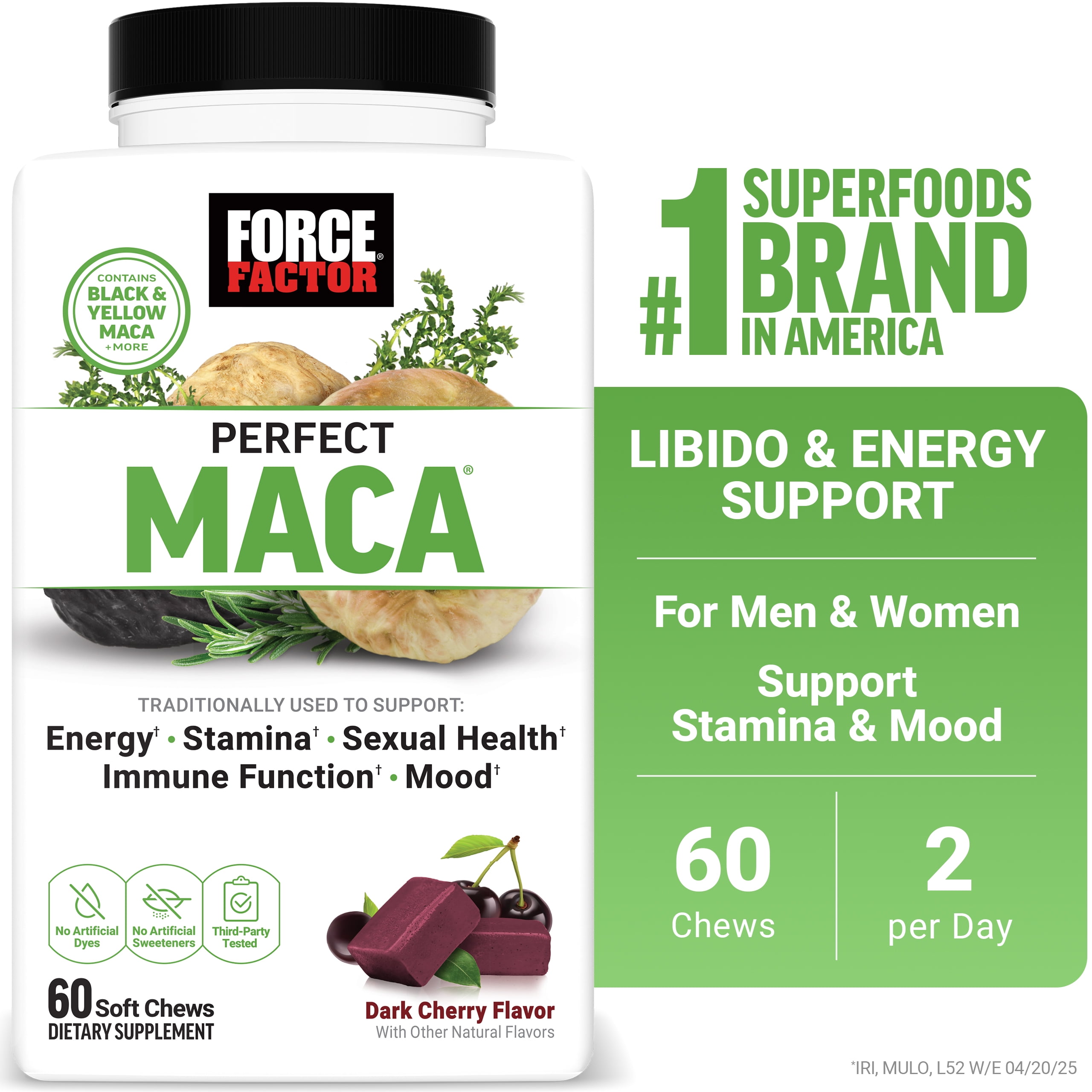 Nutraclick Perfect Maca Root Supplement with Saffron Dark Cherry Flavor ...