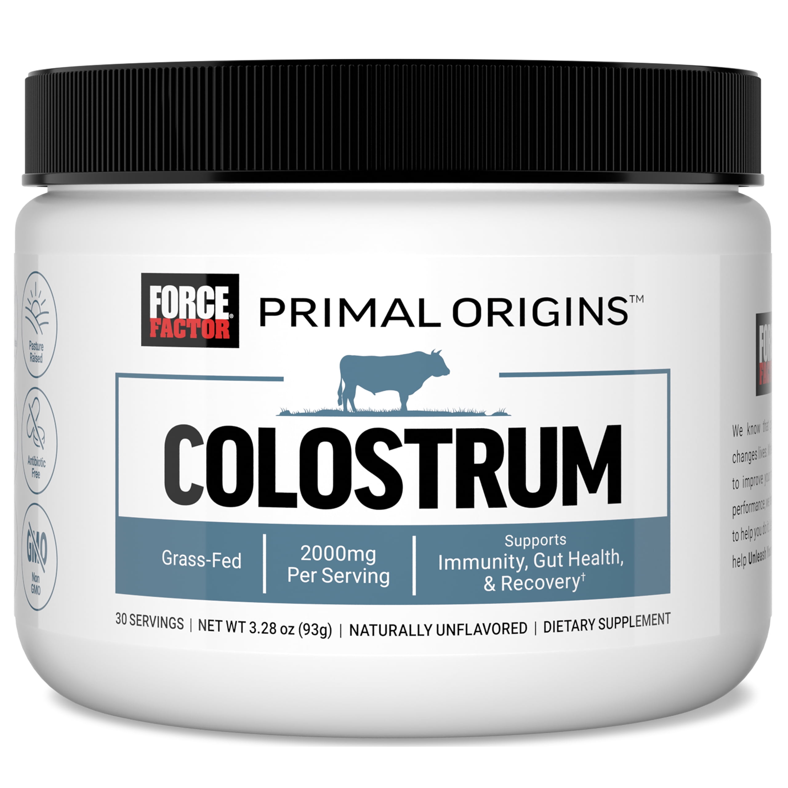 Force Factor Primal Origins Bovine Colostrum Powder, Pasture-Raised ...
