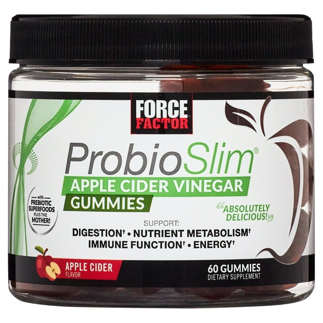 Force Factor ProbioSlim Apple Cider Vinegar Gummies Supplement, 60 Gummies - Walmart.com