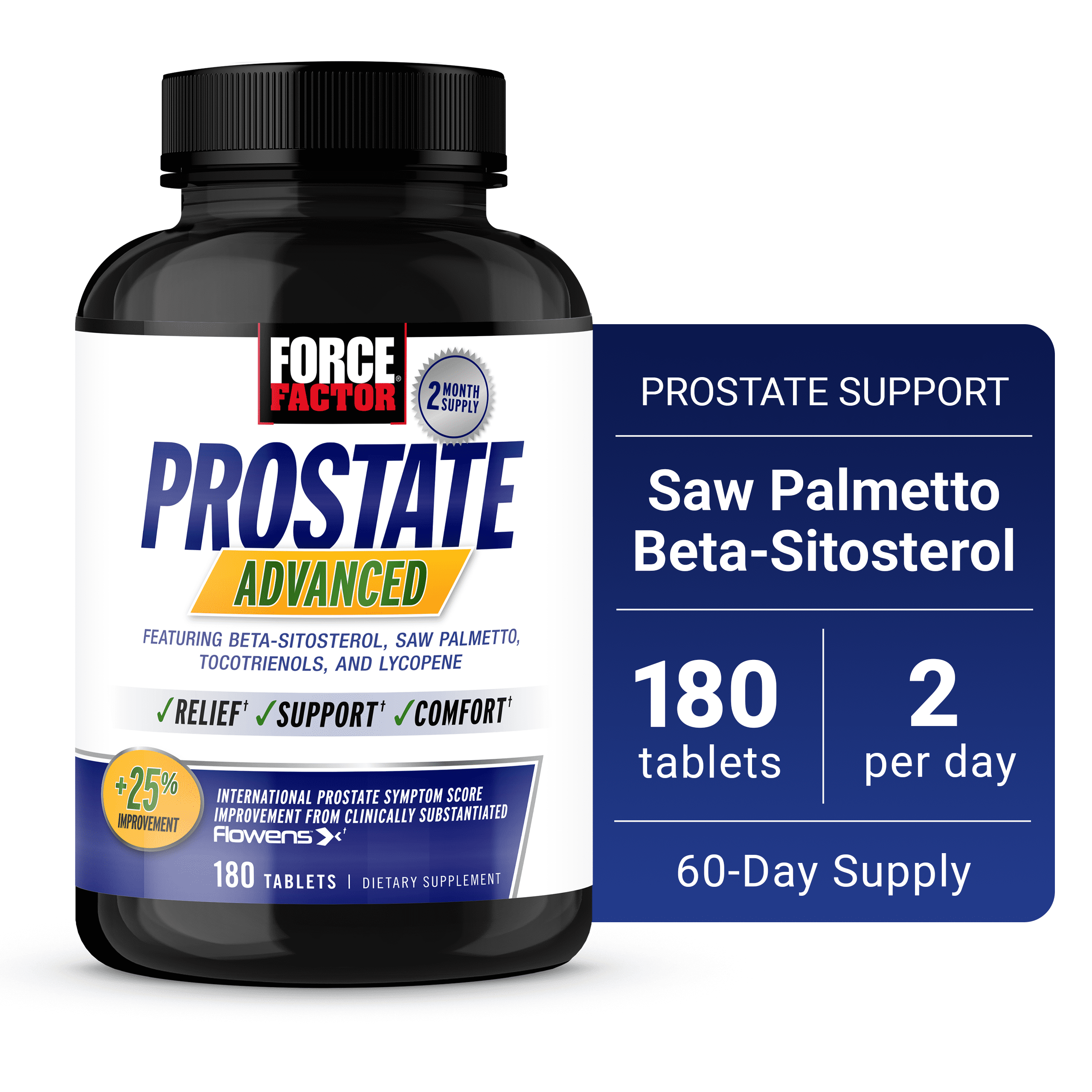 Force Factor Prostate Advanced, Prostate Supplement for Men,180 Tablets ...