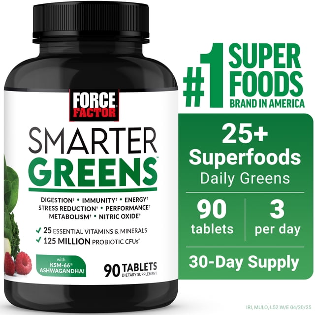 Force Factor Greens 90T - Omega oils for health food stores - Walmart ...