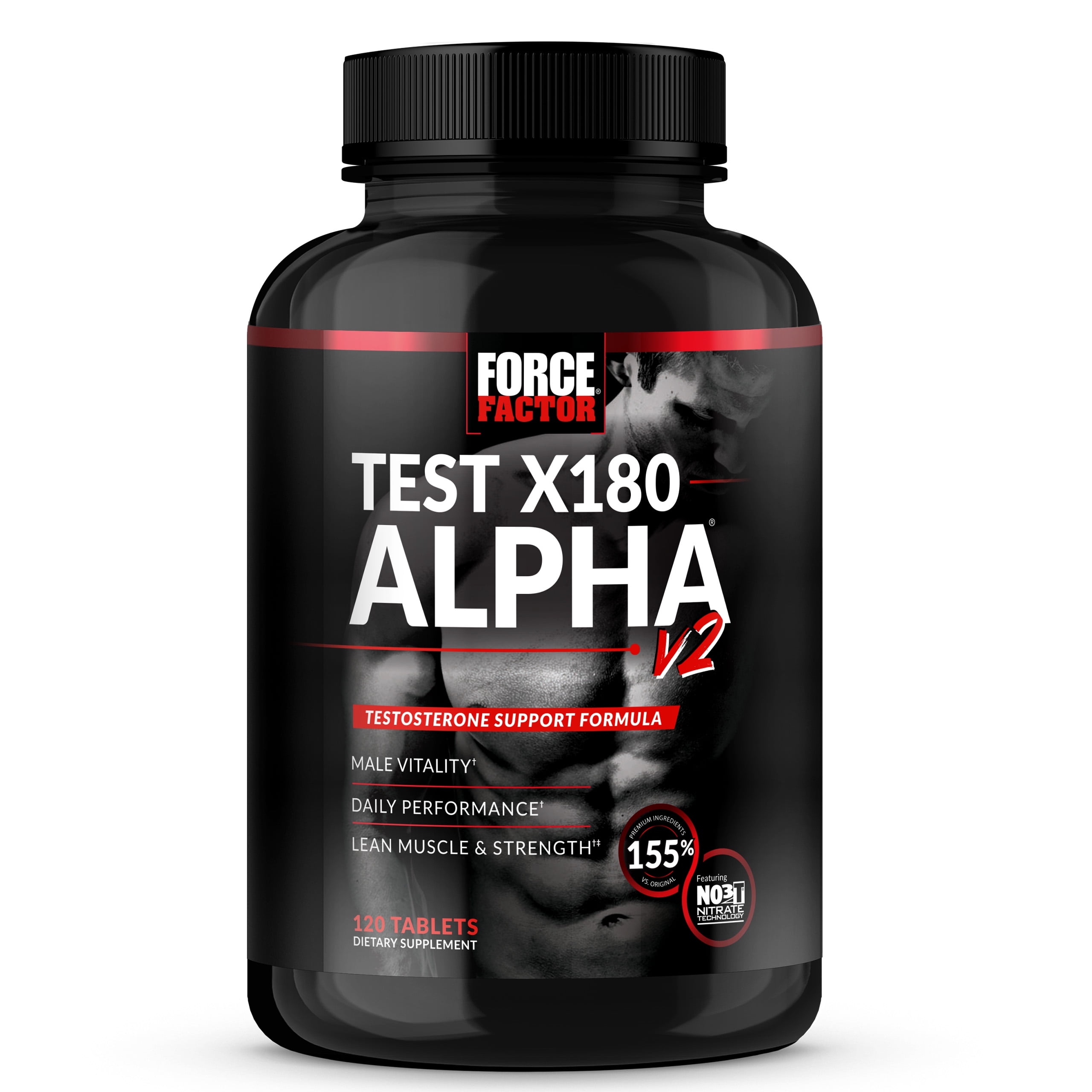 Force Factor Test X180 Alpha V2, Testosterone Boost Muscle Growth ...