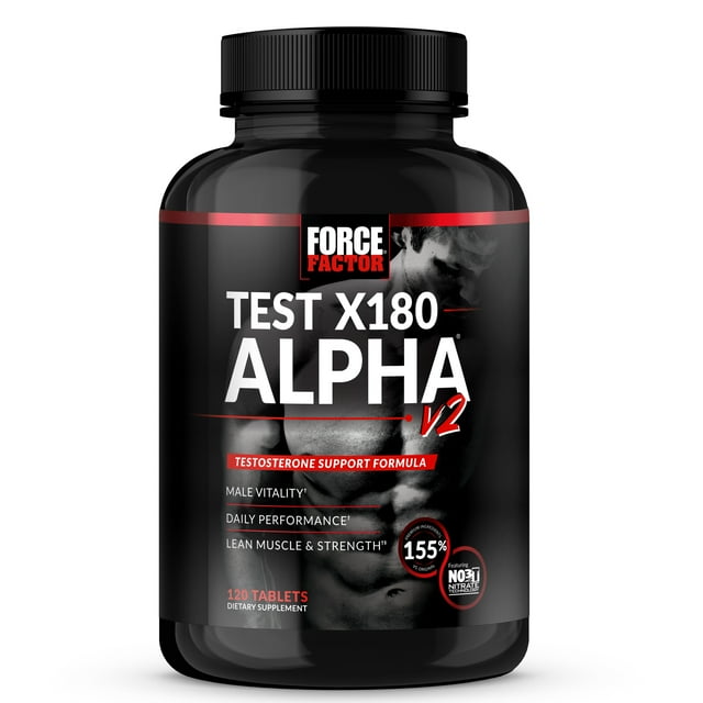 Force Factor Test X180 Alpha V2, Testosterone Boost Muscle Growth ...