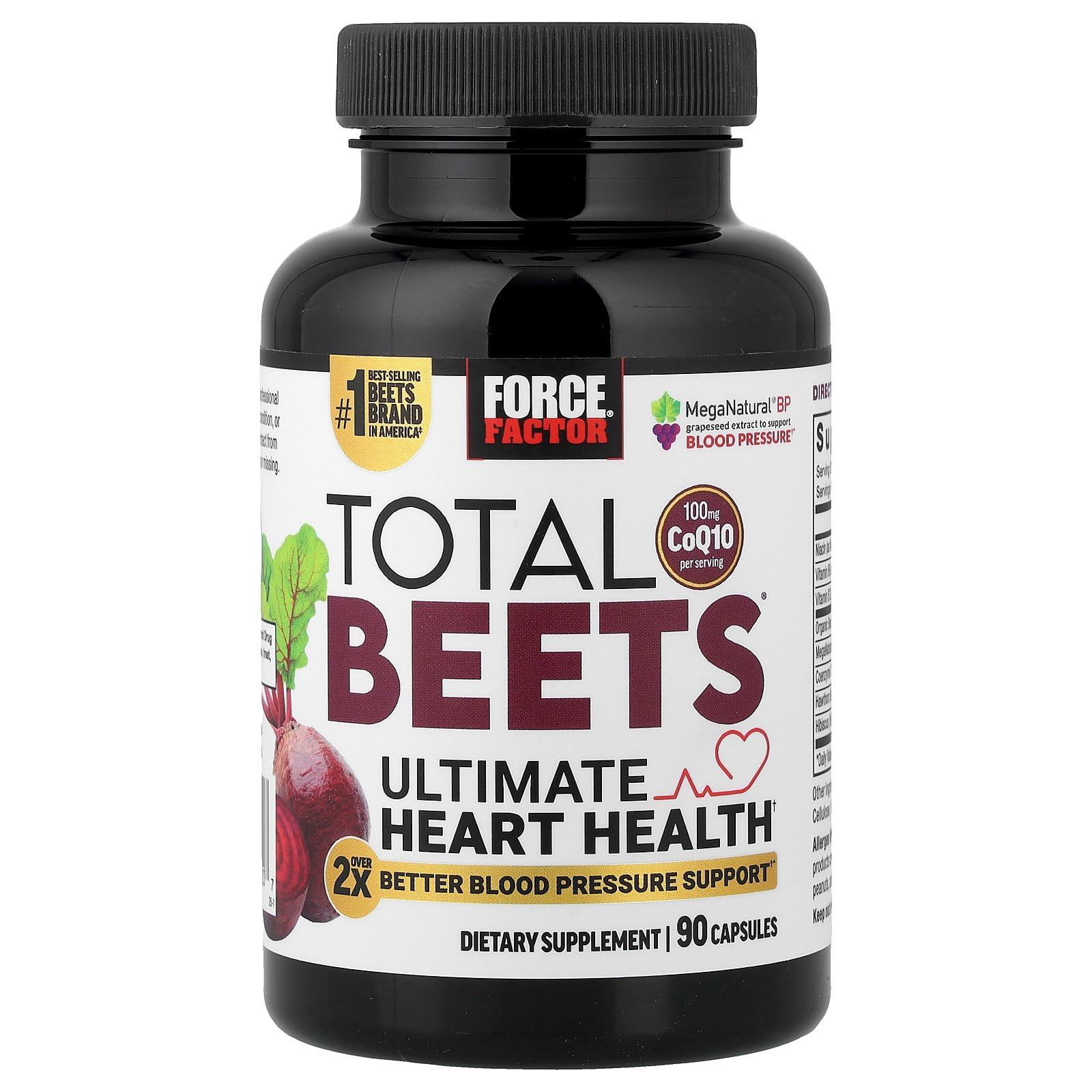 Force Factor Total Beets®, Ultimate Heart Health, 90 Capsules - Walmart.com