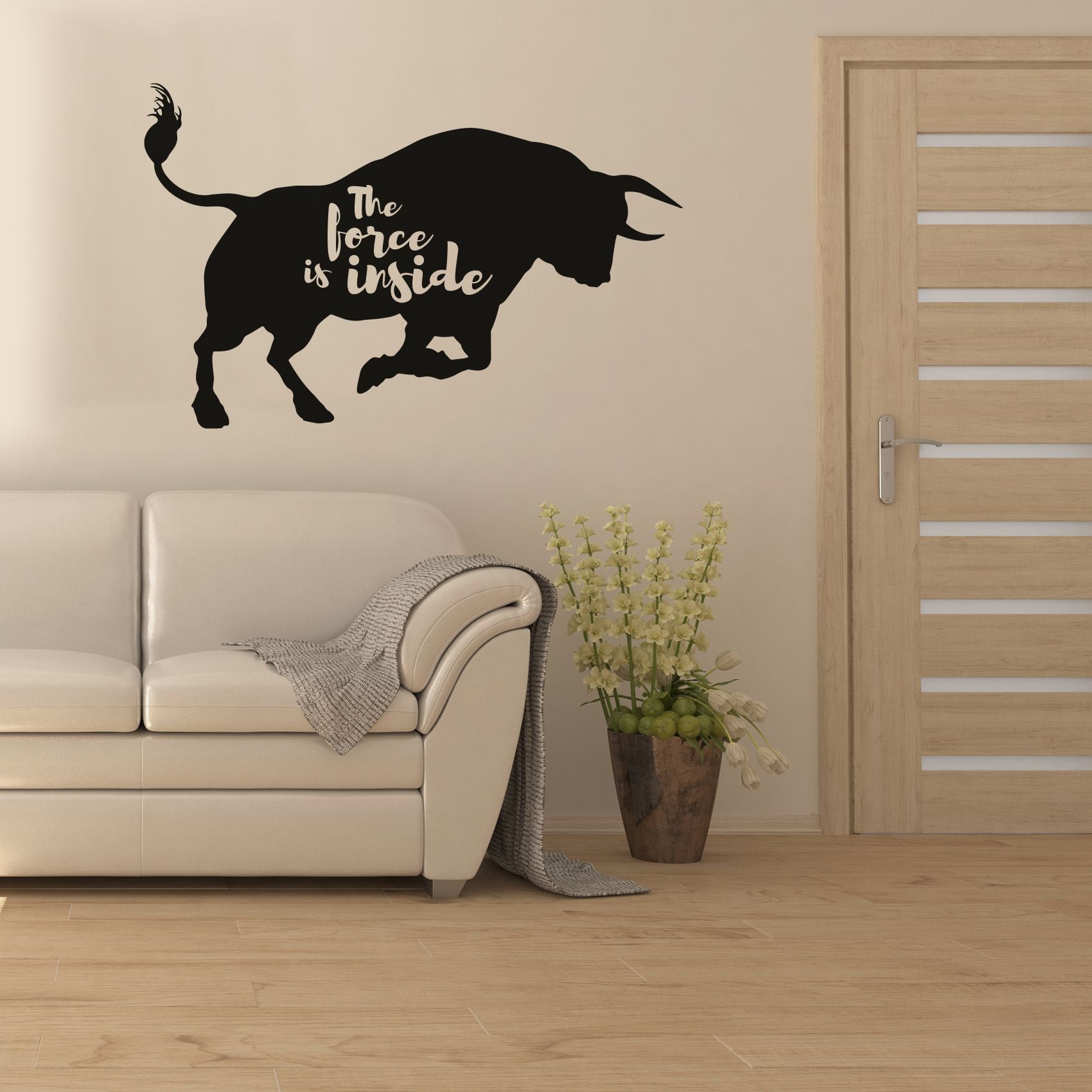 Force Inside Bull Bulls Motivation Quote Animal Animals Quotes Wall ...