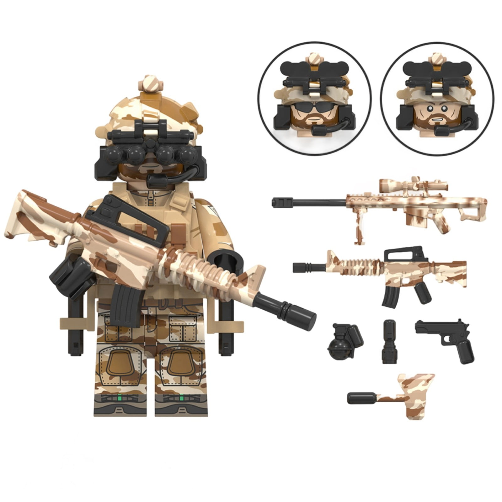 Force Special Operations Minifigure,2-inch Tall Military Special Forces ...