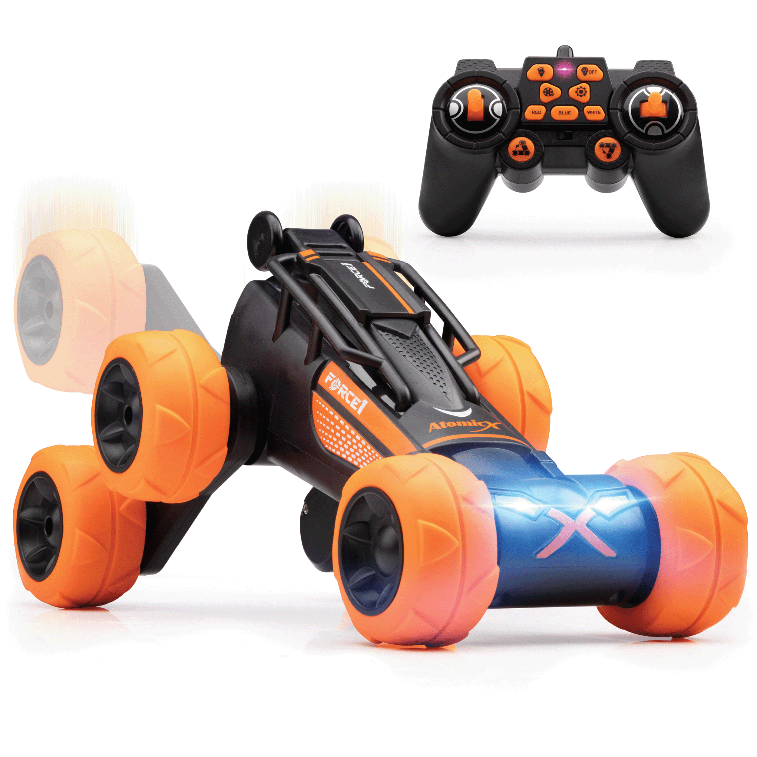 Force1 Atomic X Remote Control Car, 6 Wheel Stunt Racer, 2.4GHz Remote ...