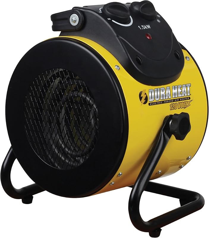 Forced Air Electric Garage Heater, Ceramic, 750/1500W, 5120 BTUs ...