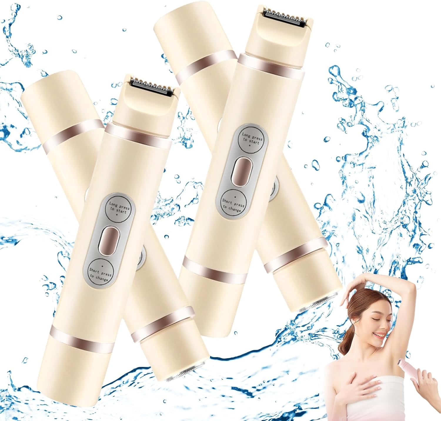 Forcipower Comfort 2 in 1 Electric Lady Shaver, Wet/Dry 2 in 1 Women ...