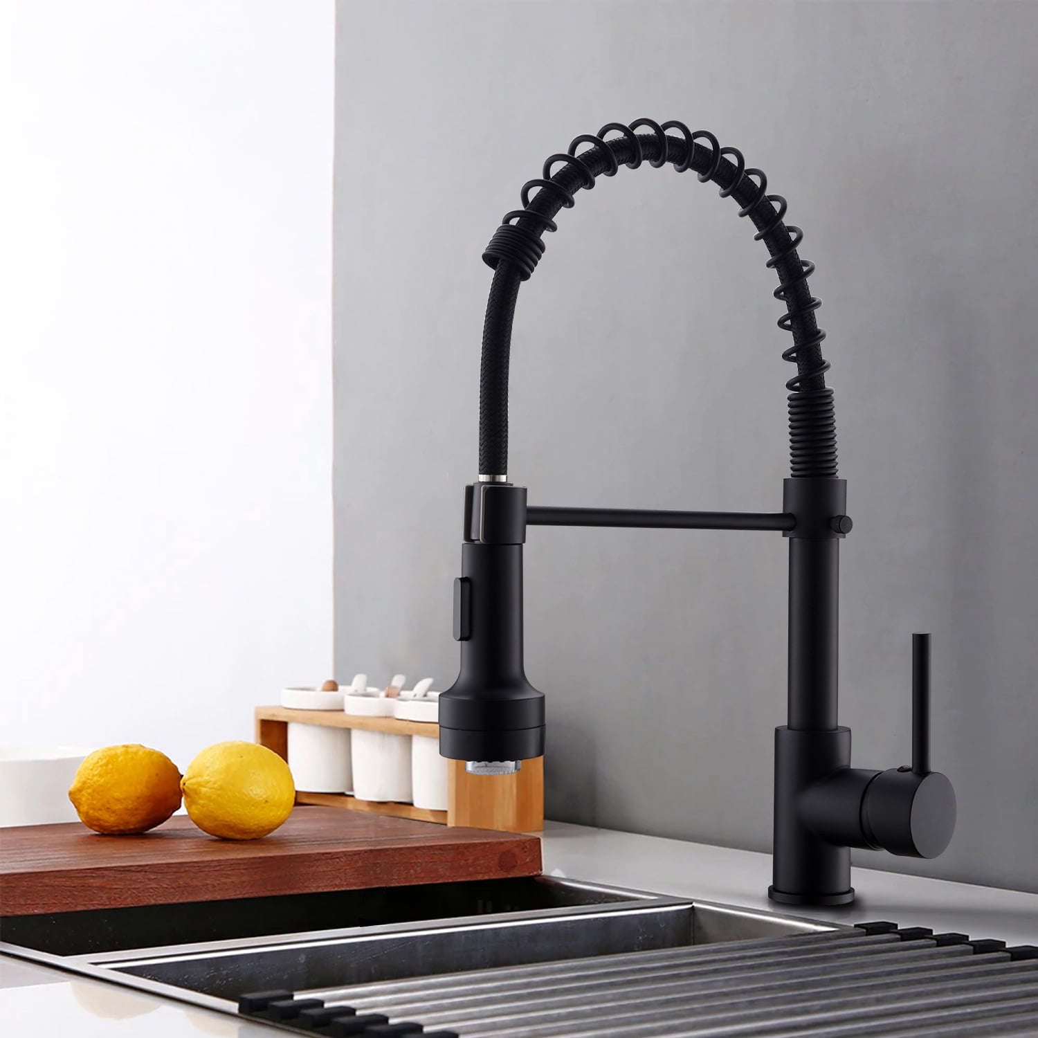 Forclover Kitchen Faucet with Sprayer Modern Single Handle Pull Down ...