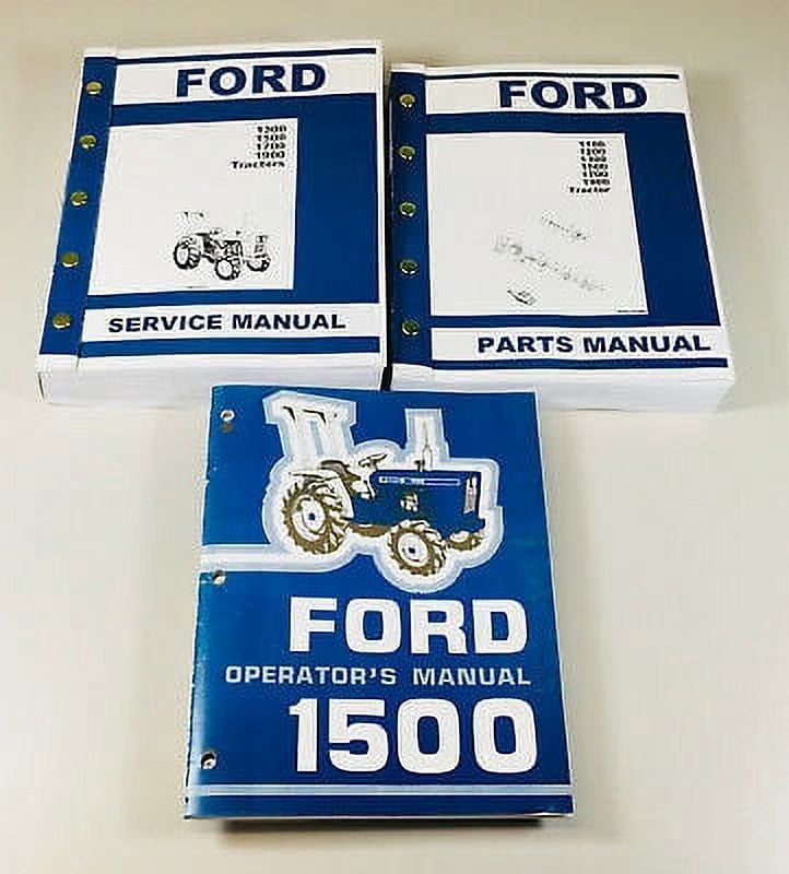 Ford 1500 Tractor Service Parts Operators Manual Owners Repair Catalog ...