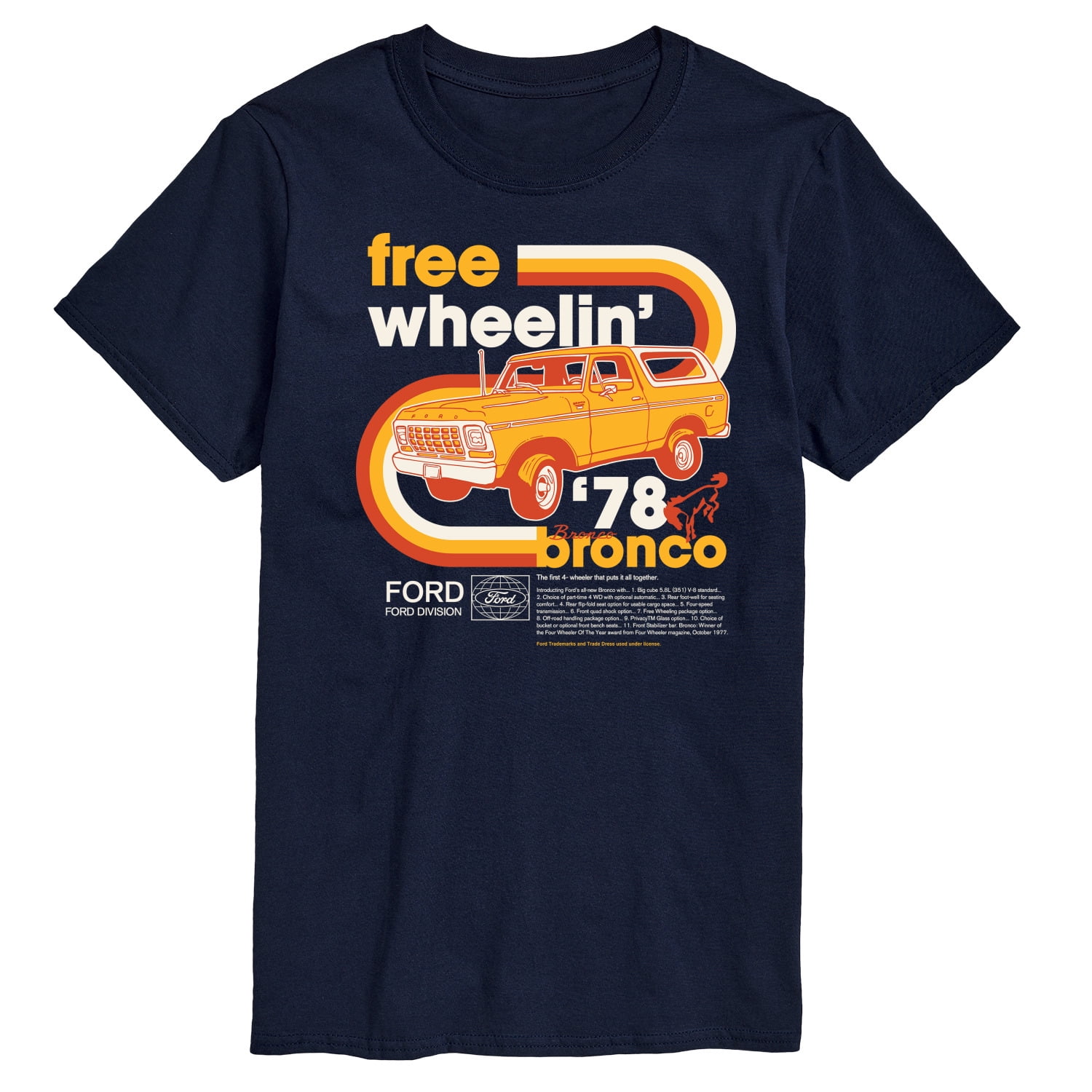 Ford - 1978 Ford Bronco Free Wheelin - Men's Short Sleeve T-Shirt ...