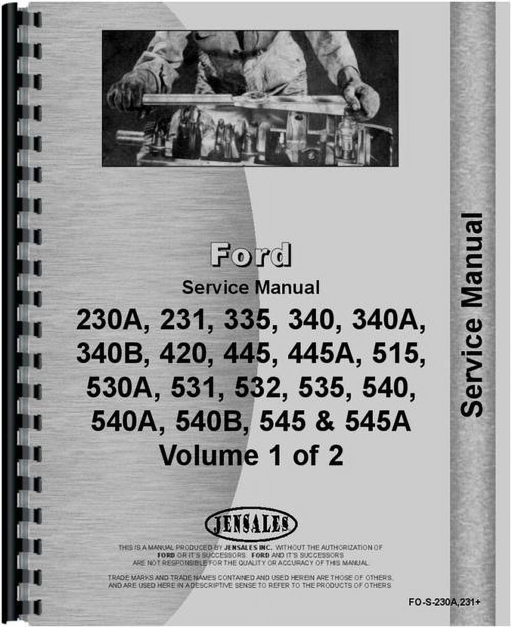 Ford 231 Industrial Tractor Service Manual - Walmart.com