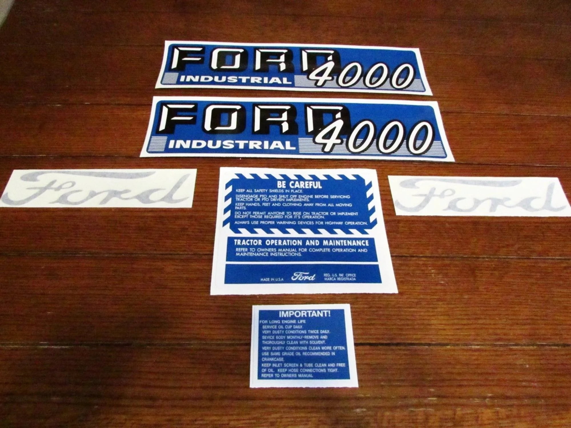 Ford 4000 Industrial Tractor Decals with Caution Decals - Walmart.com