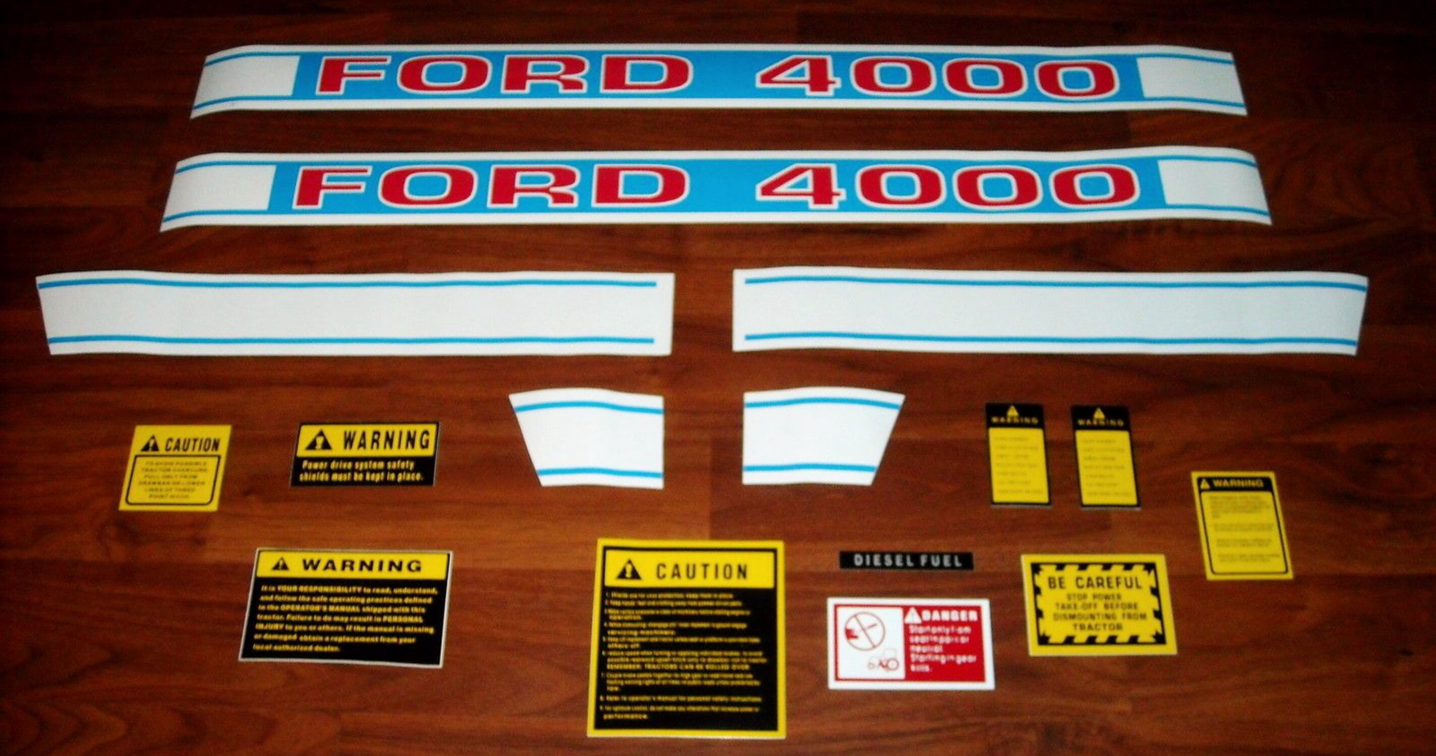 Ford 4000 Tractor Decals with Caution Decals for 1968 and Newer ...