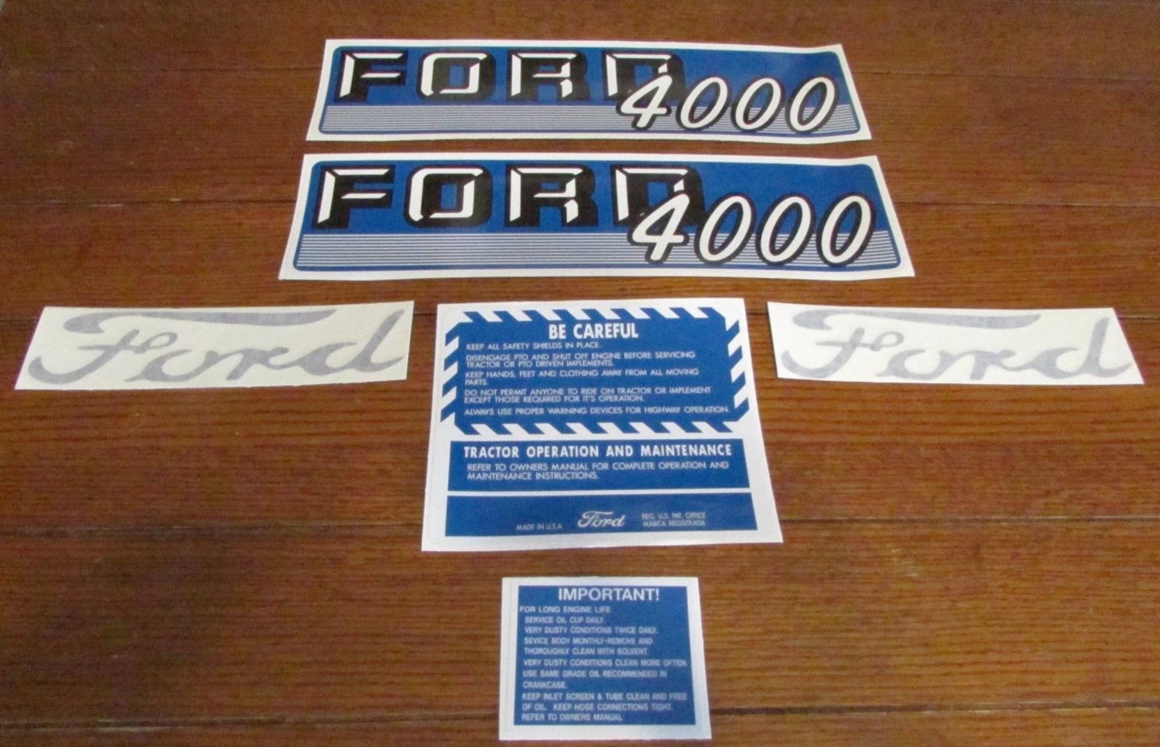 Ford 4000 Tractor Decals with Caution Decals - Walmart.com