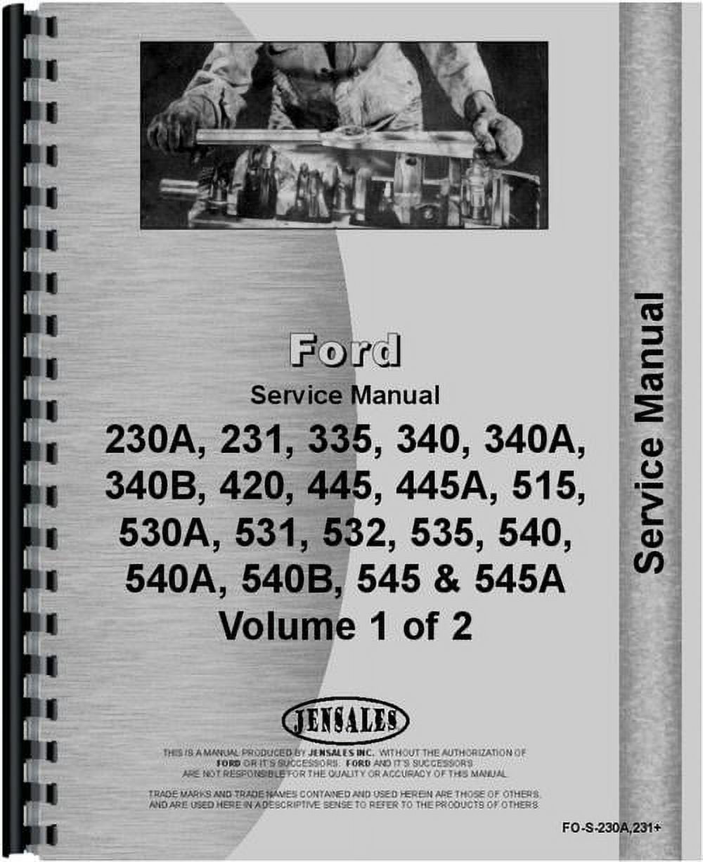 Ford 530A Industrial Tractor Service Manual - Walmart.com
