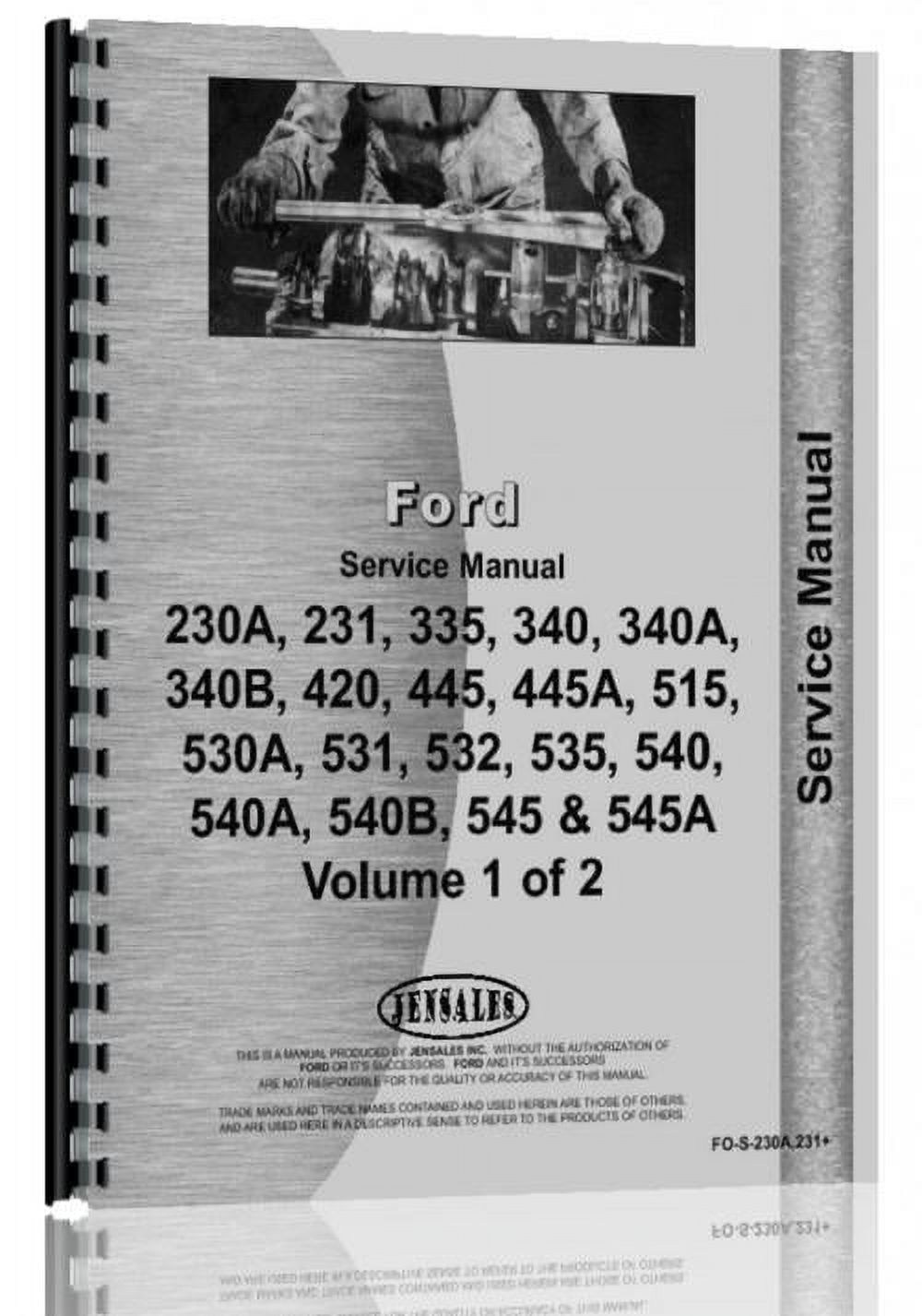 Ford 540A Industrial Tractor Service Manual - Walmart.com