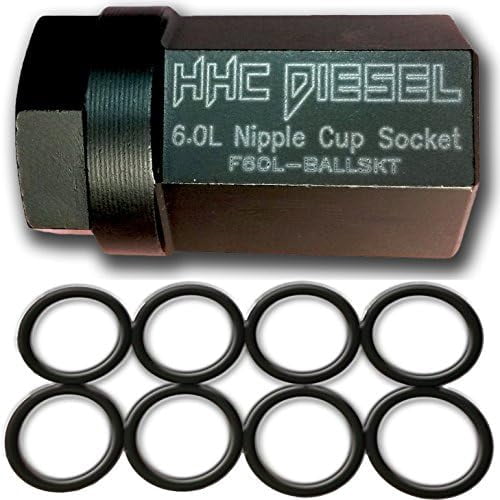 ~Ford 6.0L Diesel Nipple Cup Socket Kit~ O-Rings & Tool (8: Heavy Duty ...