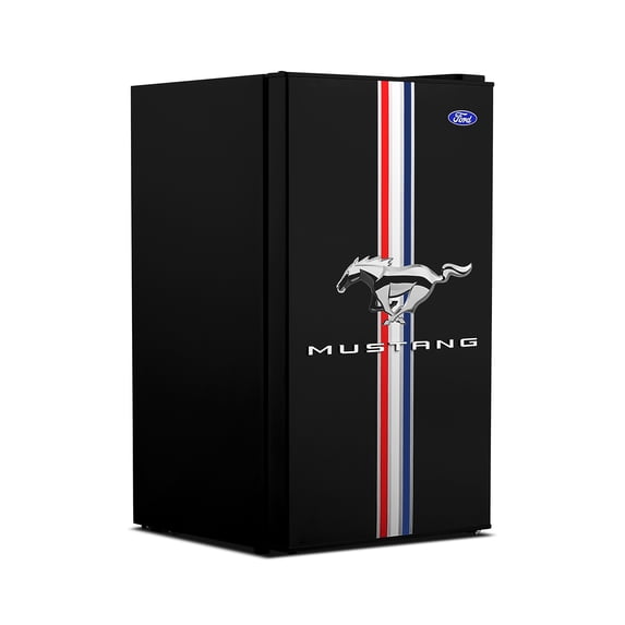 Ford, Compact Refrigerator, 3.2 Cu. ft, Black Mustang design - Walmart.com