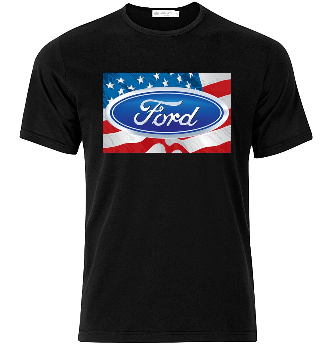 Ford American Flag - Graphic Cotton T Shirt Short & Long Sl - Walmart.com