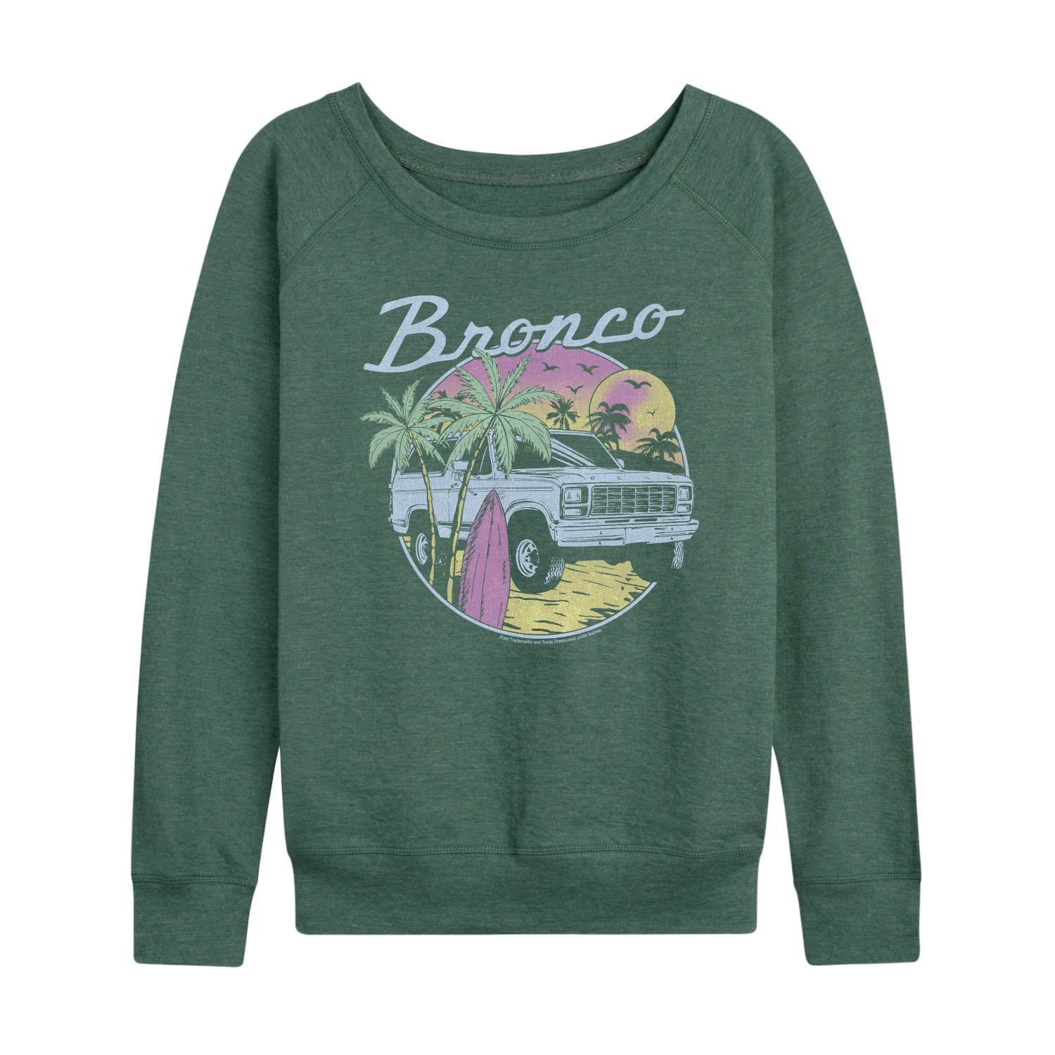 Ford - Beach Bronco - Women's French Terry Long Sleeve Pullover ...