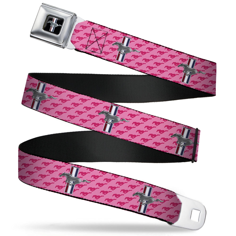 Ford Belt, Seatbelt Buckle Belt, Ford Mustang Bars Text Pink Logo ...