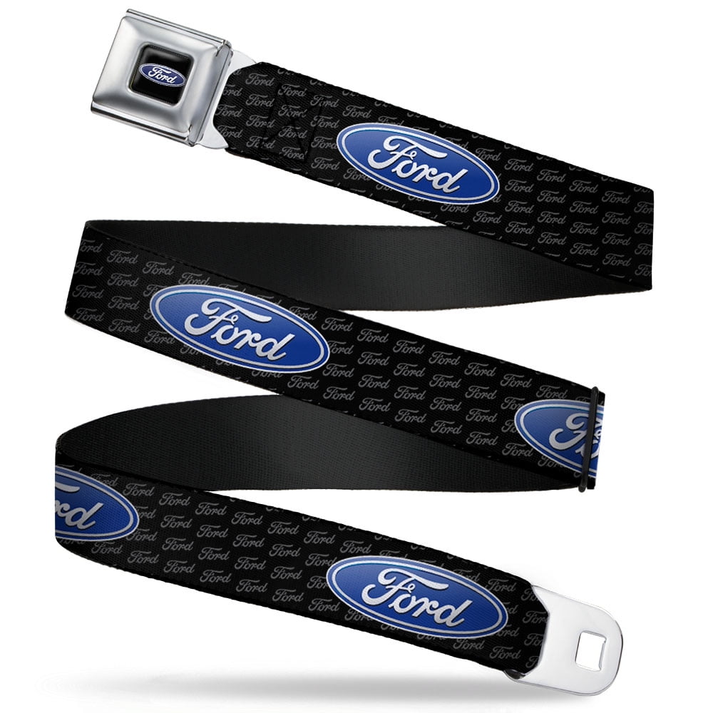 Ford Belt, Seatbelt Buckle Belt, Ford Oval Repeat Text, Youth 22 to 32 ...