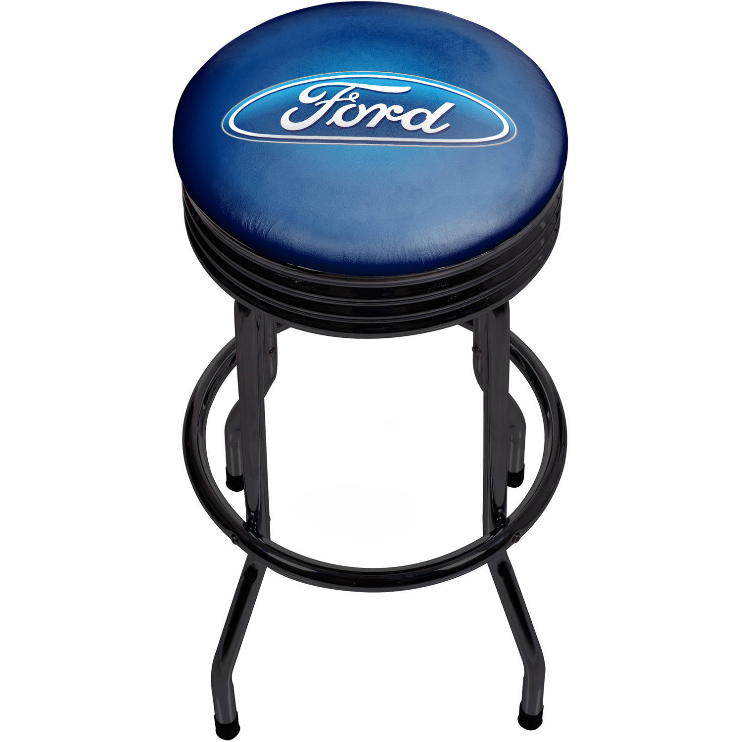 Ford Black Ribbed Bar Stool, Ford Oval - Walmart.com