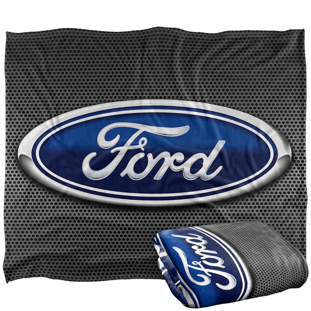 Ford Blanket, 50'x60' Oval Logo Metallic Silky Touch Super Soft Throw ...