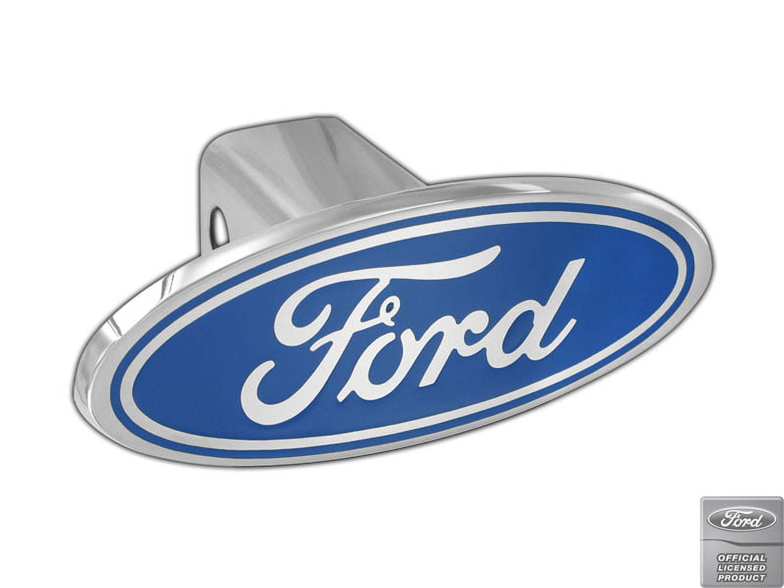 Ford Blue Logo & Corp. Block Emblem Metal Trailer Tow Hitch Cover ...