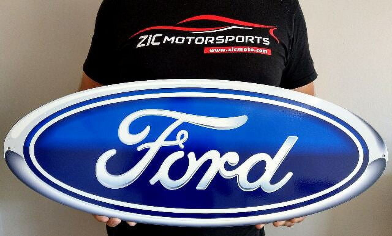 Ford Blue Oval Gradient Steel Sign - Walmart.com