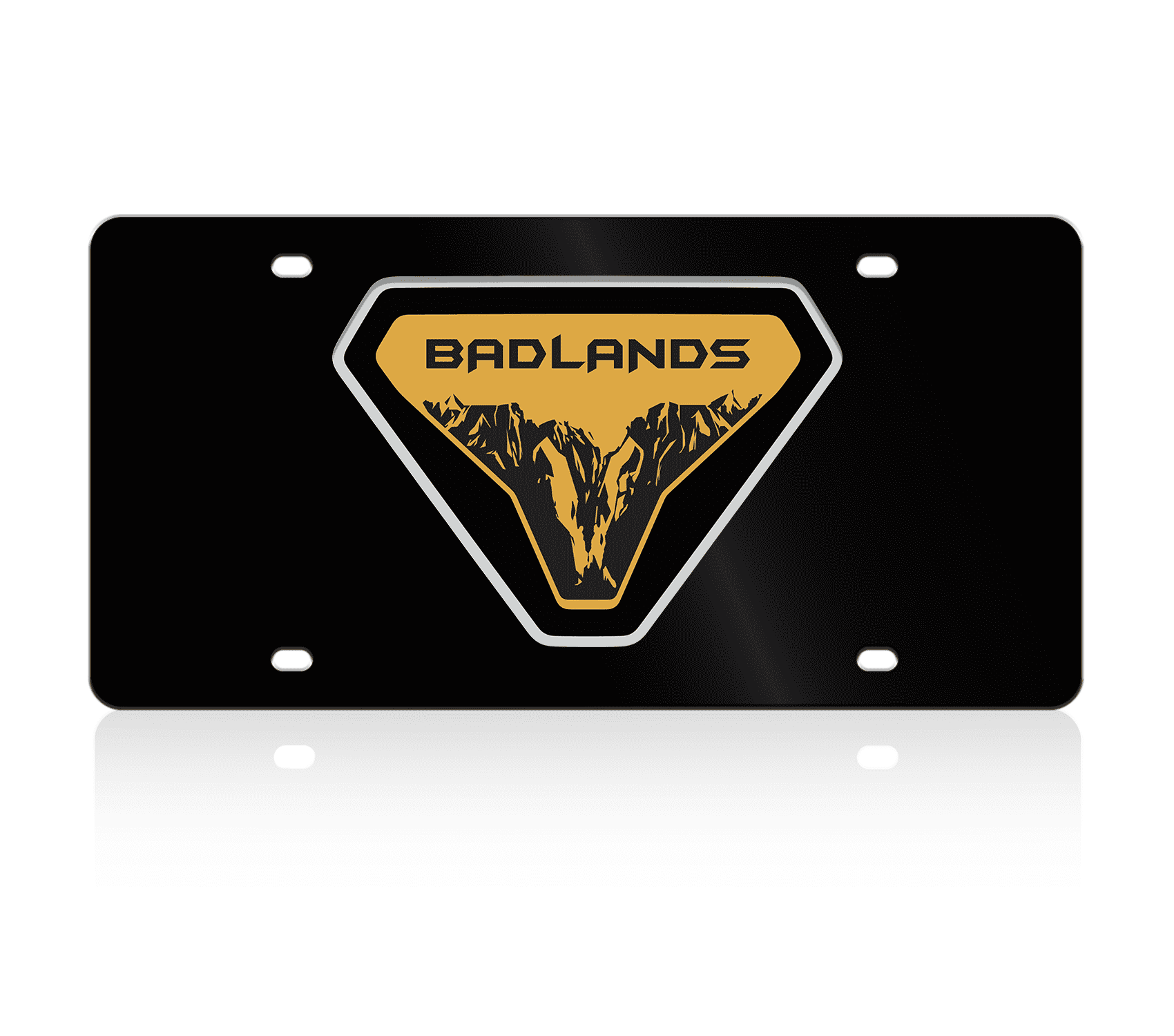 Ford Bronco Badlands Badge Black Acrylic License Plate - Walmart.com