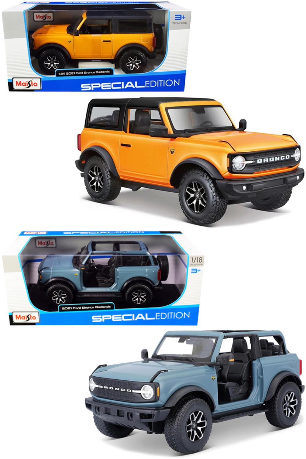 Ford Bronco Badlands Diecast Car Package - Two 1/18 Scale Diecast Model ...