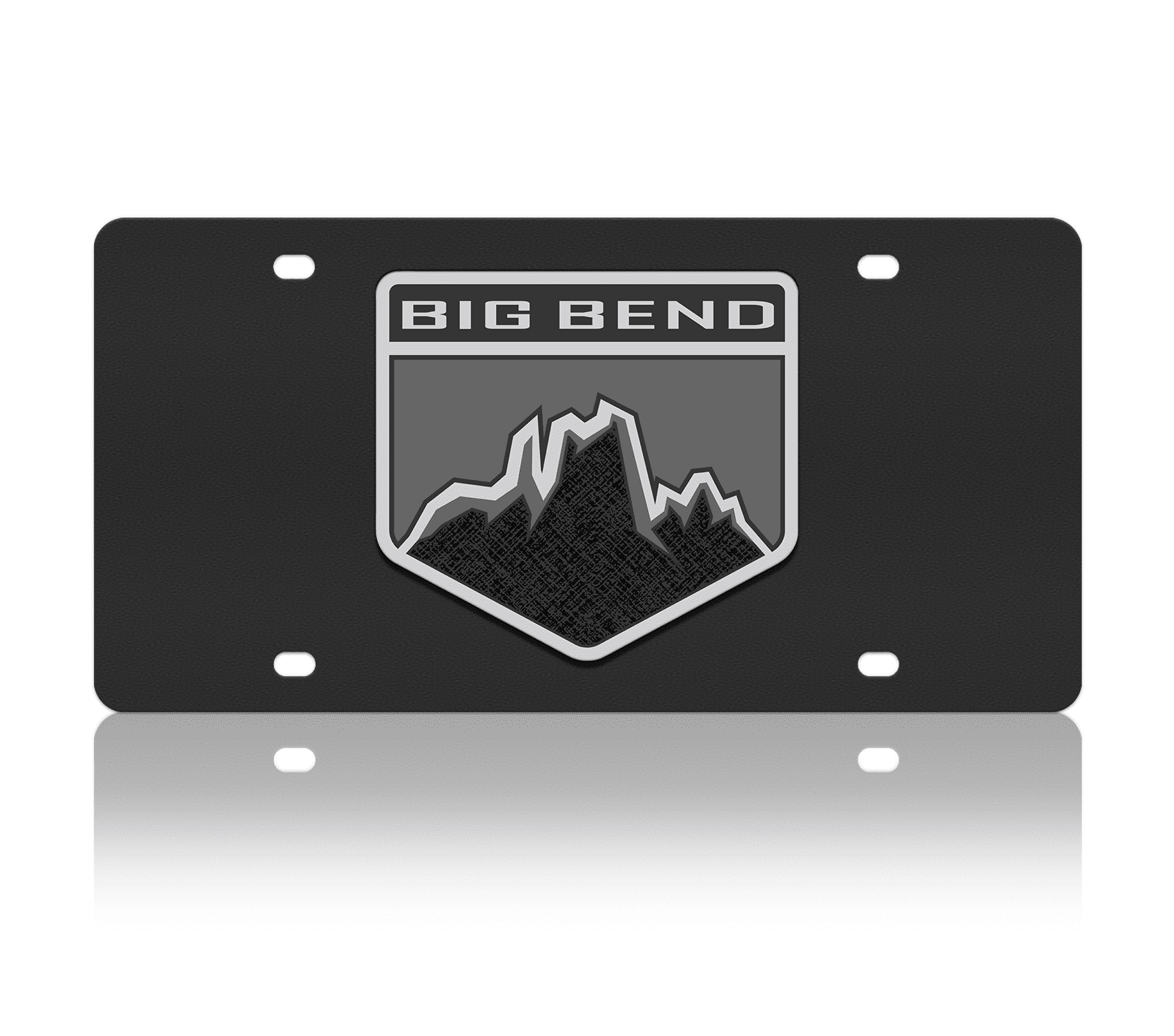 Ford Bronco Big Bend Badge Carbon Stainless Steel License Plate ...