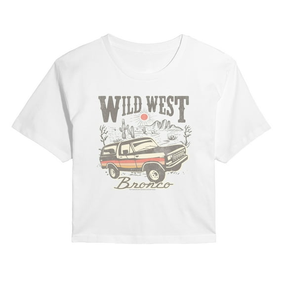 Ford - Bronco Countryside - Juniors Cropped Graphic T-Shirt - Walmart.com