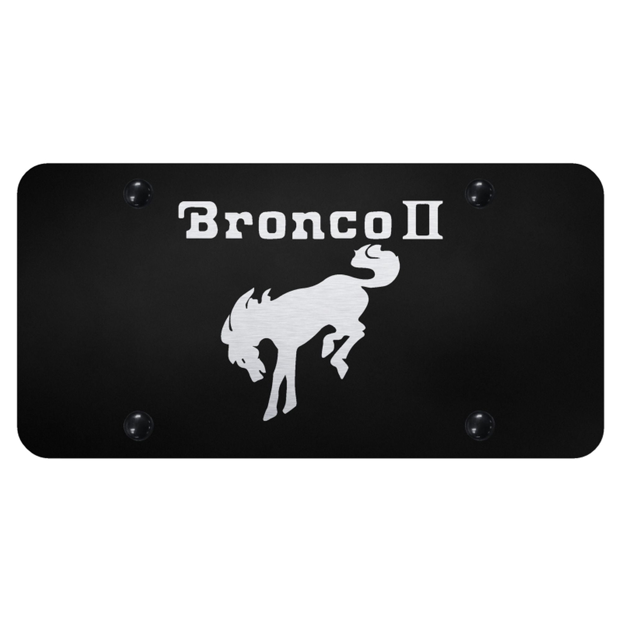 Ford Bronco II Laser Etched Logo License Plate (Black) - Walmart.com