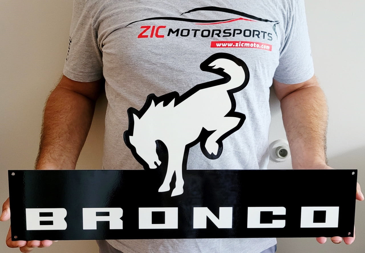 Ford Bronco Modern Die cut White Steel Sign - Walmart.com