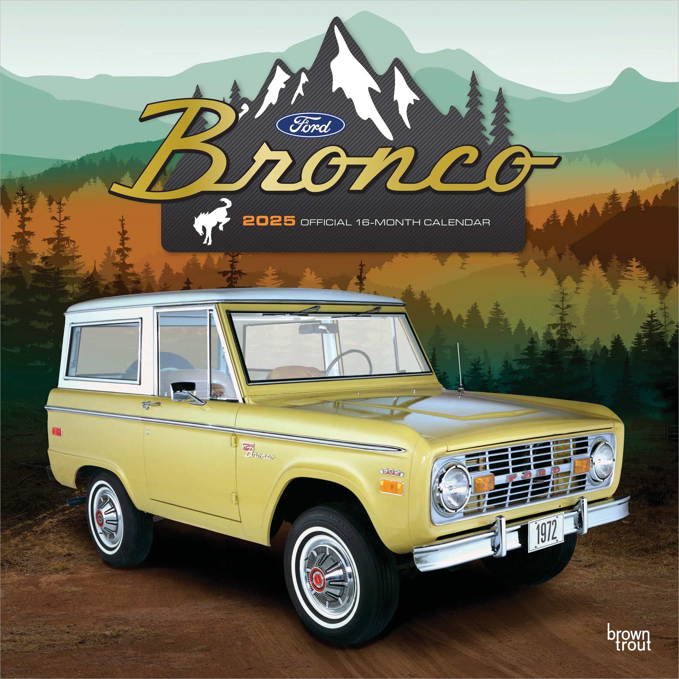 Ford Bronco OFFICIAL | 2025 12x24" (Hanging) Square Wall Calendar ...