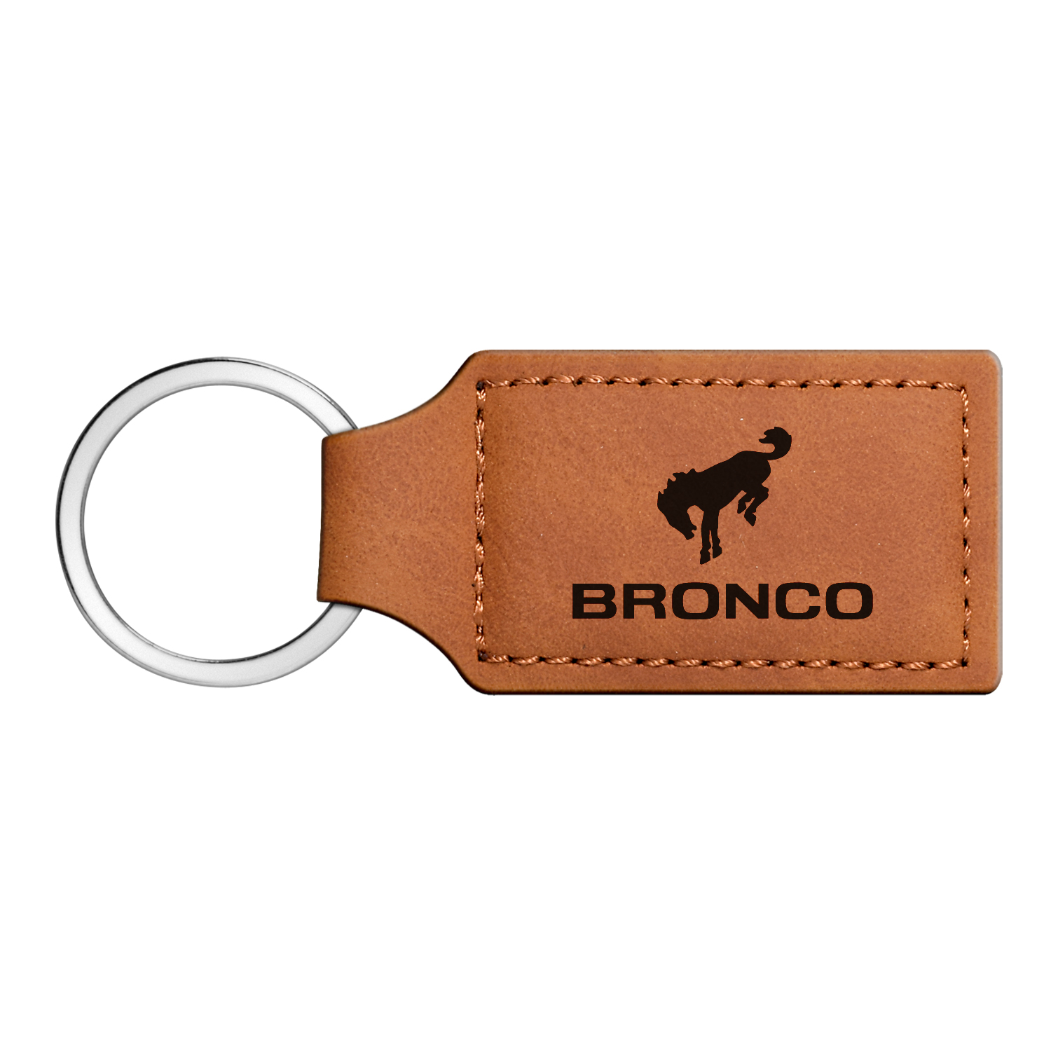 Ford Bronco Rectangular Brown Leather Key Chain - Walmart.com