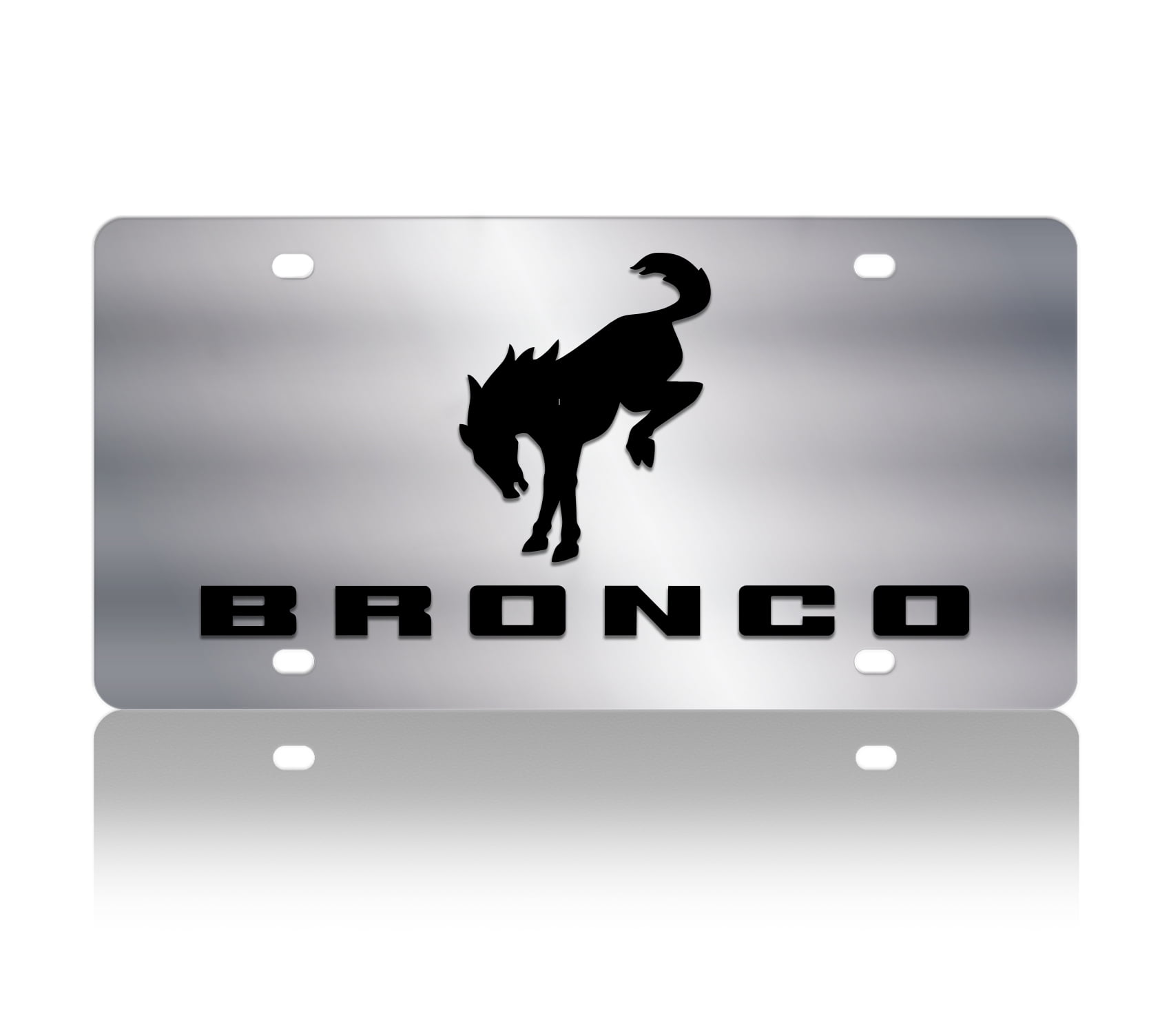 Ford Bronco Stainless Steel License Plate - Logo/Word - Walmart.com