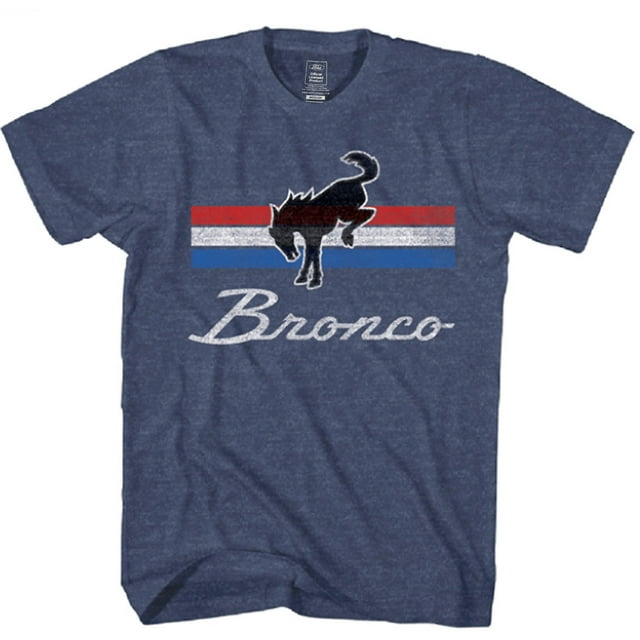 Ford Bronco Striped Distressed Logo T-Shirt - Walmart.com