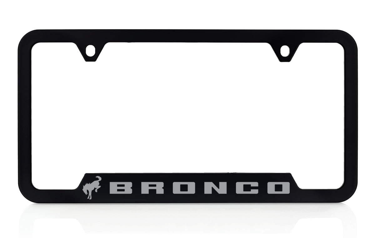 Ford Bronco UV Printed Plastic License Plate Frame - Gray - Walmart.com